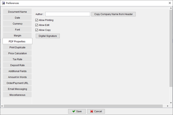 PDF Properties - EasyBilling Help Center